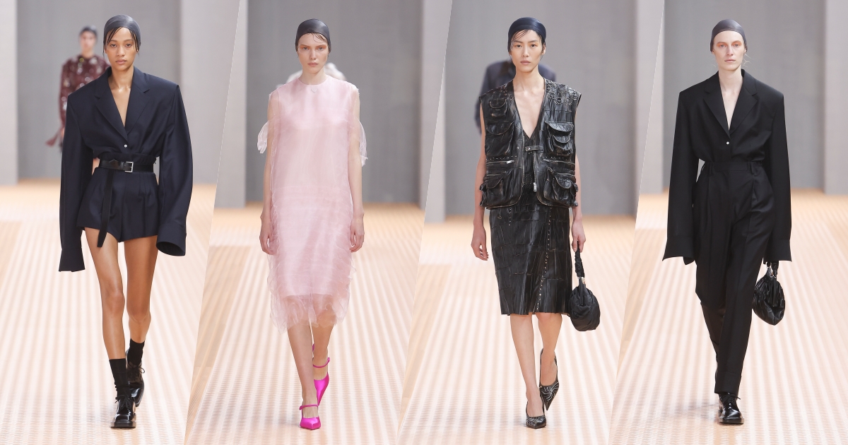 ชมไฮไลท์ลุคใหม่จากโชว์ PRADA SS24 สตรองมาดเท่แฝงความซอฟต์พริ้วไหวไปกับสายลม